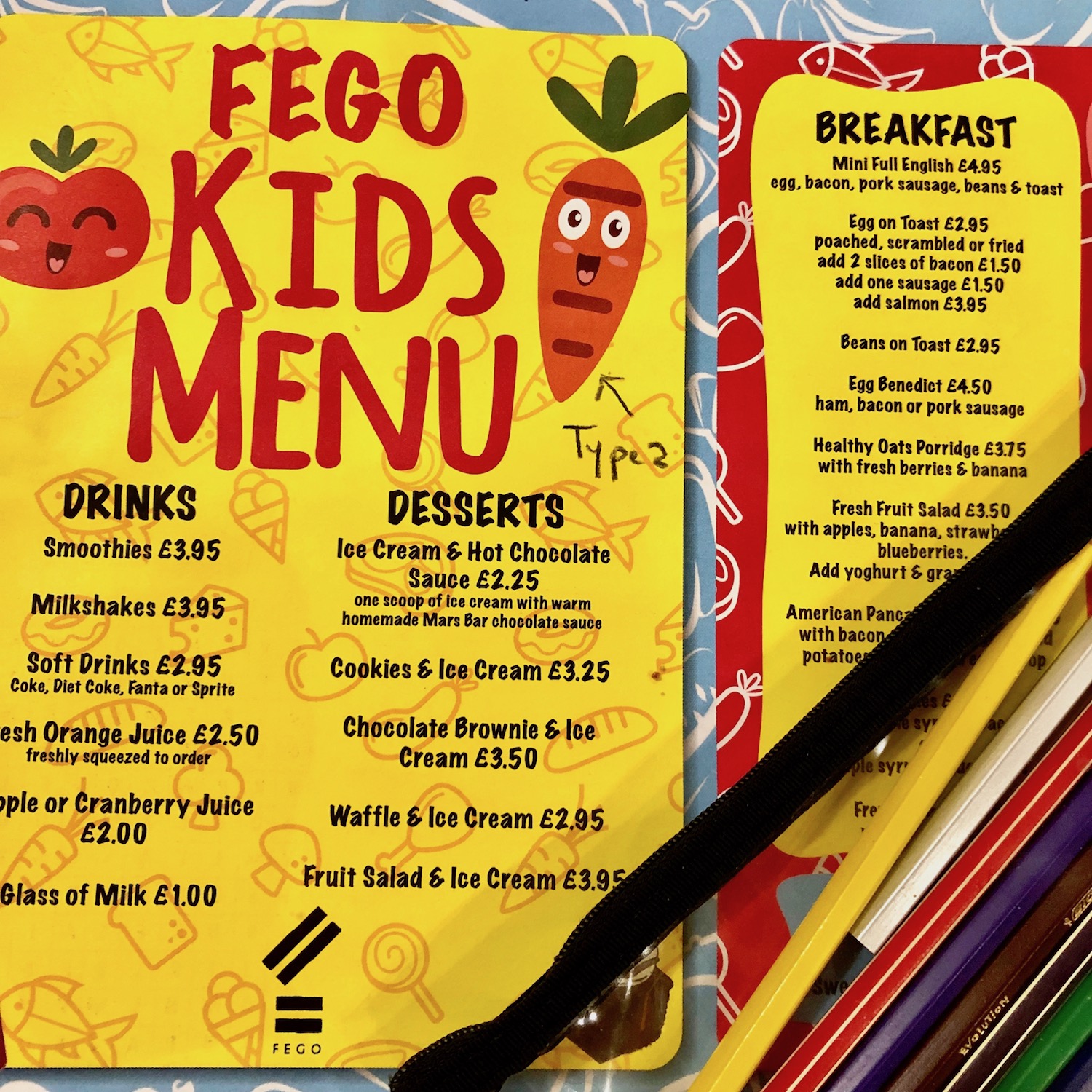 Fego Caffe – Gerrards Cross – Menus & Miles